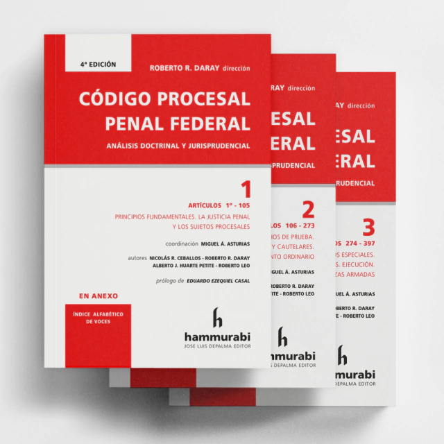 Código Procesal Penal Federal 3 Tomos - Daray - ediciones dyd
