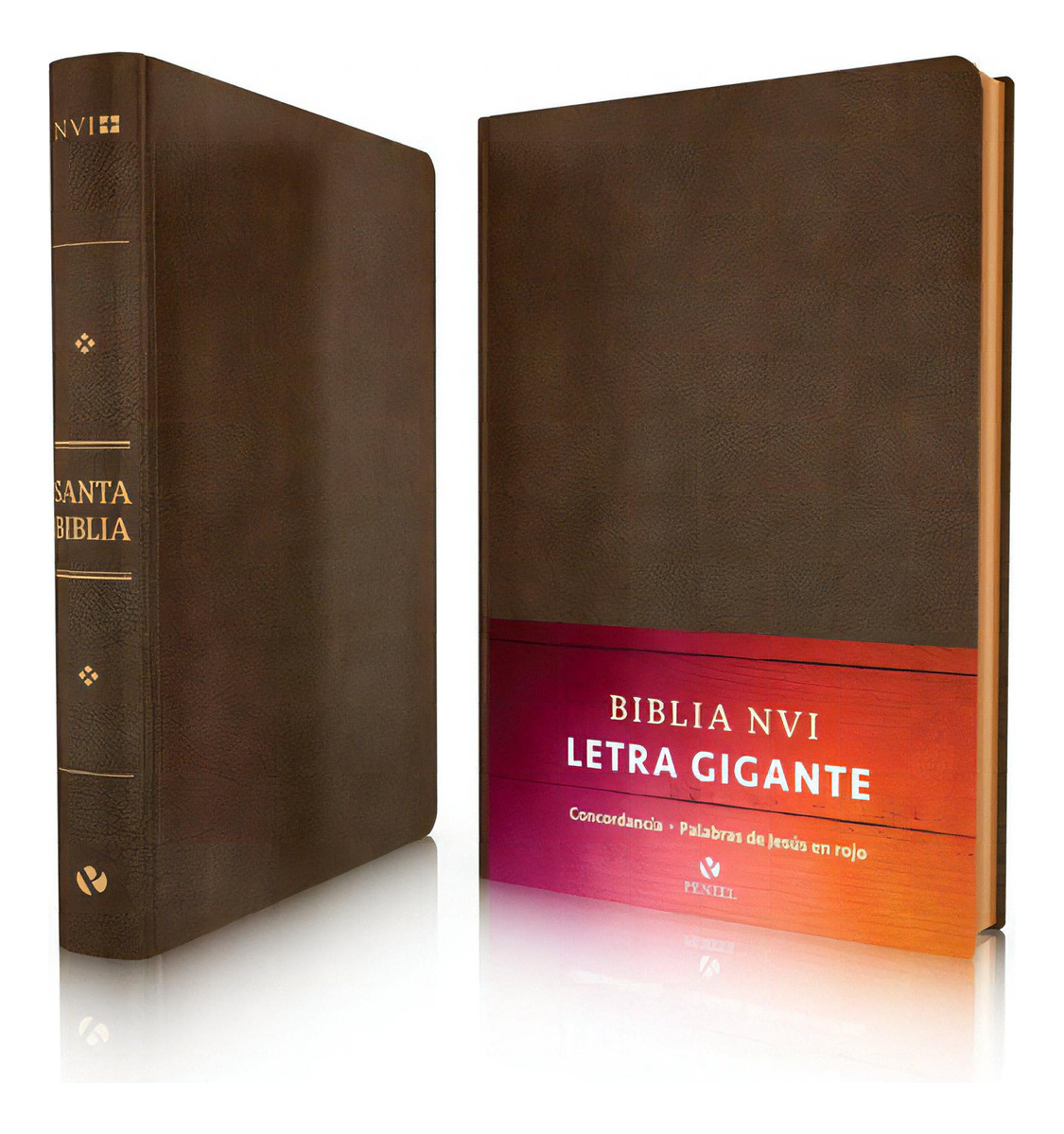Nvi Biblia Letra Gigante Marron, Piel Fabricada - ediciones dyd